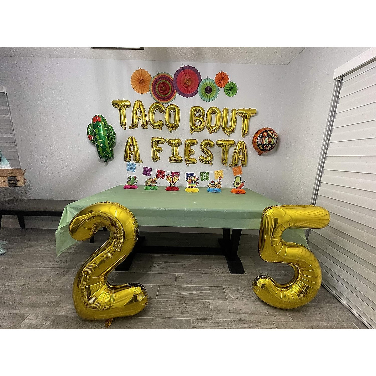 JeVenis Set of 10 Taco Bout a Fiesta Balloons Taco Bout a Party Decoration Fiesta Banner Cactus Baby Shower Decor Fiesta Baby Shower Decorations