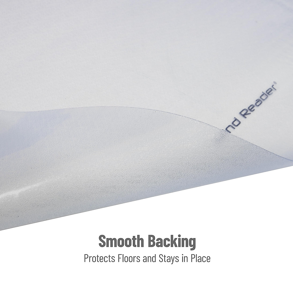 Mind Reader Office Chair Mat for Hardwood Floors, Under Desk Floor Protector, Rolling, PVC, 47" L x 35.25" W x 0.125" H, Clear