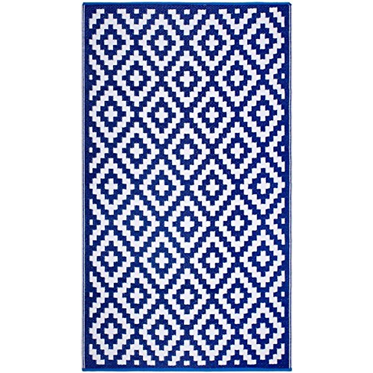 FH Home Reversible Floor Mat, 3 ft x 5 ft, Blue, 5 Feet