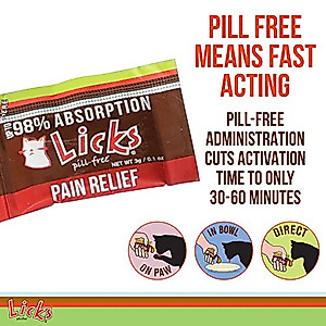 Licks Pill-Free Cat Ache Aid - Turmeric and Ginger Cat Supplements - Cat Health Supplies & Pain Relief - Gel Packets - 10 Use