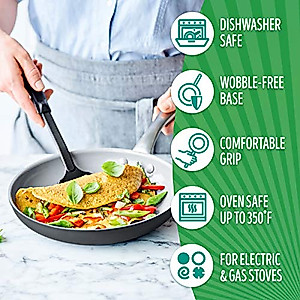 GreenLife Pro Hard Anodized Healthy Ceramic Nonstick, 12 Piece Cookware Pots and Pans Set, PFAS-Free, Dishwasher Safe, Oven Safe, Grey