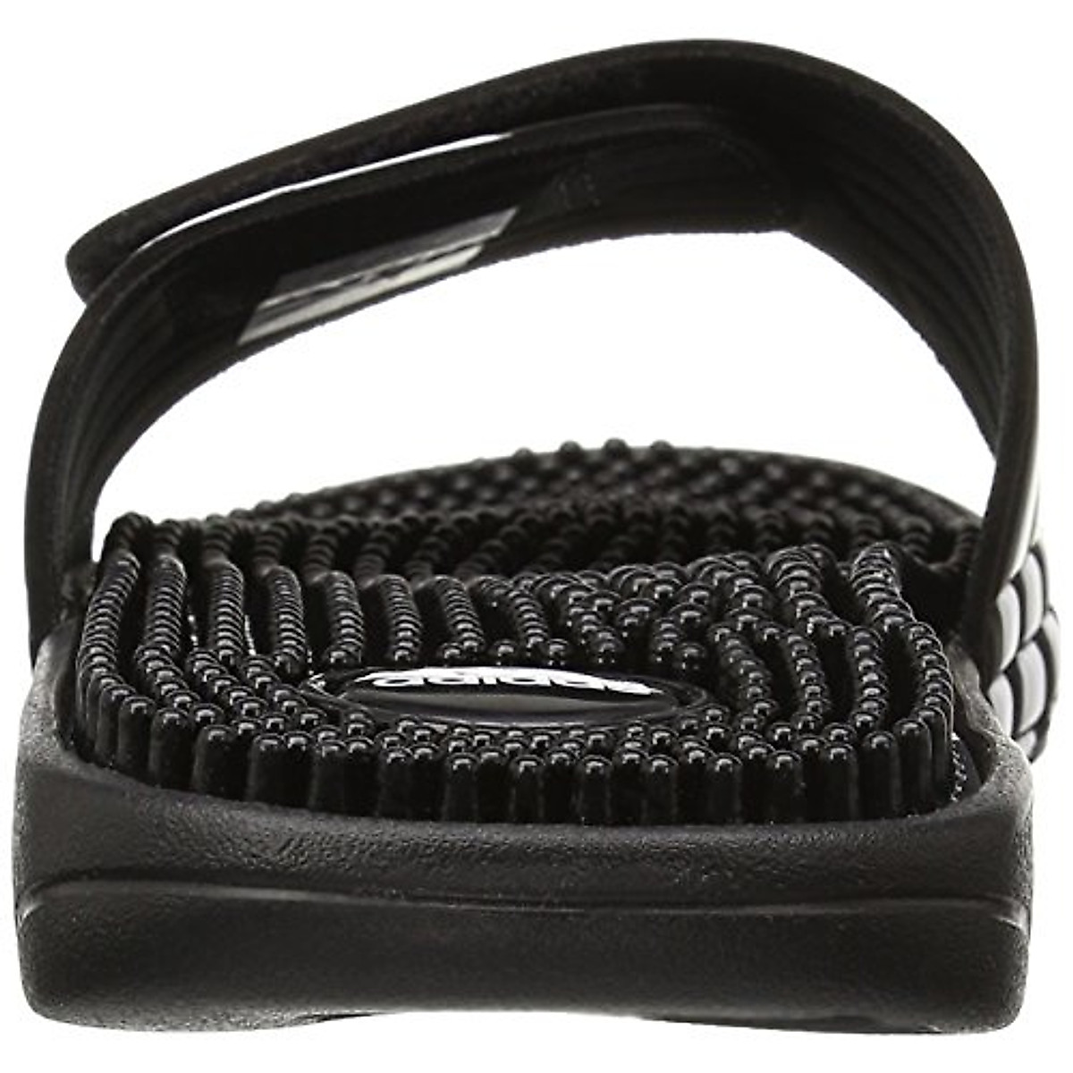 adidas Men's Adissage Slides Sandal, Black/White/Black, 12