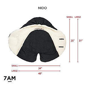 7AM Baby Car Seat Blanket - Multifunctional Car Seat Cover for Baby Boy & Girl, Winter Stroller & Car Seat Swaddle Blankets for Babies, Micro-Fleece & Plush Lined Warm Carseat Cover | Nido (6-18M)