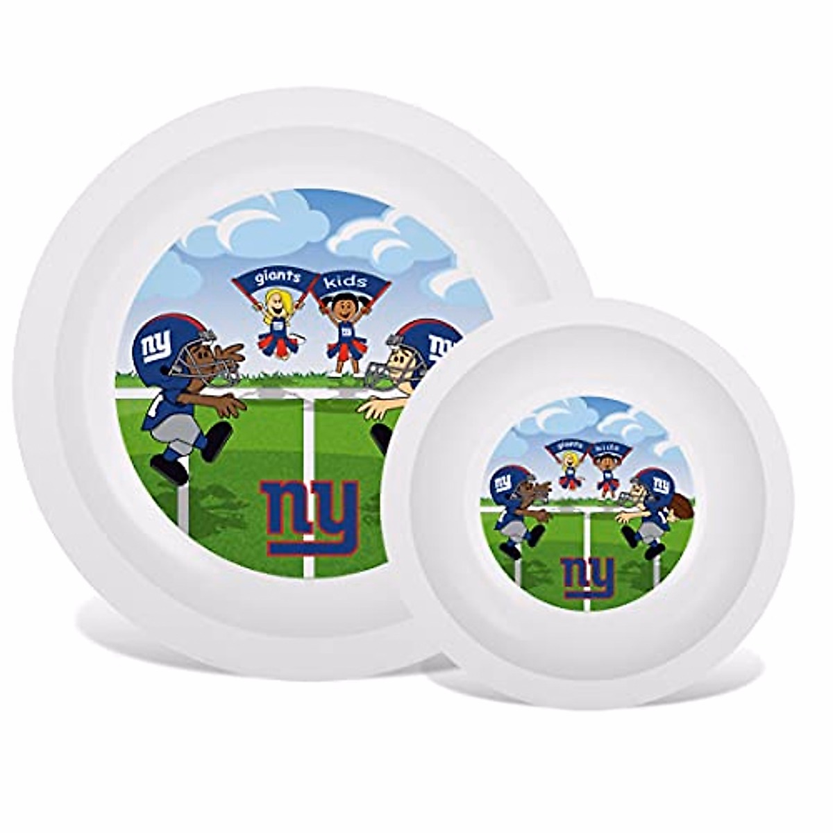 BabyFanatic Plate & Bowl Pack - NFL New York Giants - Officially Licensed Toddler & Baby Safe Set