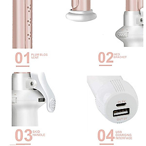 Mini Cordless Curling Iron,30W 2 in 1 USB Rechargeable Ceramic Hair Curling Wand Travel Hair Straightener Curler for Hair Styling, Wet and Dry Use (white)