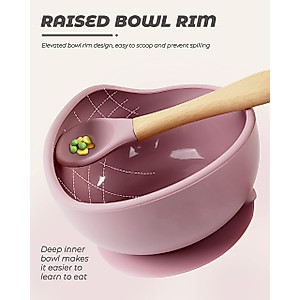 3 Pcs Baby Utensils for Self-Feeding, Silicone Bowls for Baby, Baby Spoons and Baby Forks, Suction Cup Bowls for Babies, and Kids Utensils for Over 6 Months