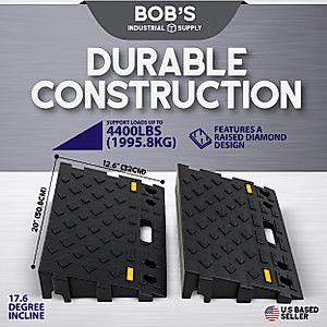 BISupply Rolling Cart 61x16 Narrow Aisle Moving Dolly with Curb Wedge Ramps - 2000lb Load Capacity Industrial Uboat Platform Truck with Handles