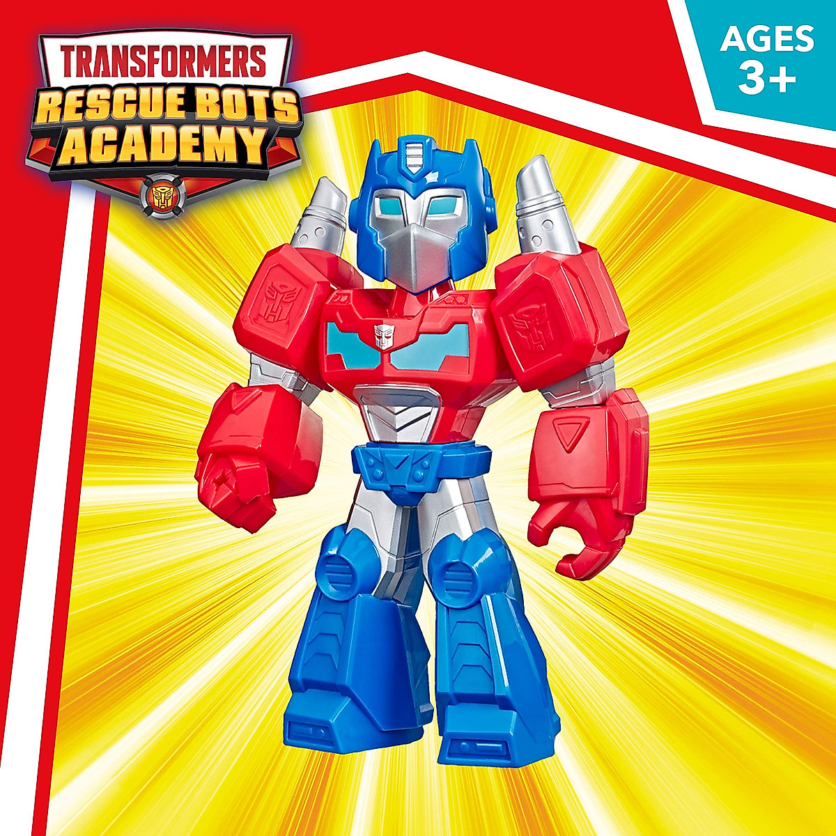 Transformers Optimus Prime Mega Mighties 10" Action Figure, Toys for Kids Ages 3 & Up
