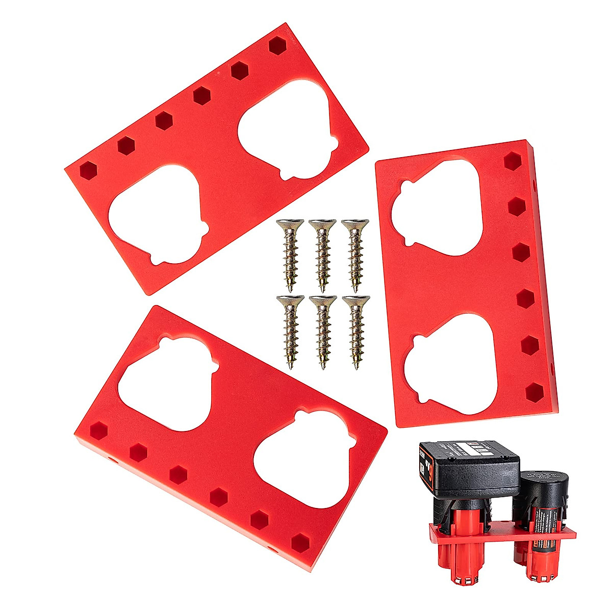 Crtbelfy 3 Pack Holder for Milwaukee Mounts/Hanger/Dock Holder Fit for 48-11-2401 48-11-2402 48-11-2410 48-11-2411 48-11-2420