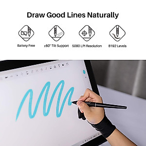 HUION Battery-Free Stylus Digital Pen PW517 for Kamvas 13, Kamvas Pro 24 (4K), Kamvas 22 Plus, Kamvas Pro 13 (2.5K), Kamvas Pro 16 (2.5K), Kamvas 12, Kamvas 16(2021), KD200, G930L