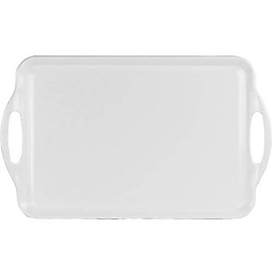 Calypso Basics Rectangular and Tidbit Serving Tray Set, White