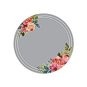 Canopy Street Vibrant Floral Round Magnetic Locker Mirror / 5" Diameter Stylish Locker Décor/Shatterproof Durable Teen Girl School Locker Accessory/Made in The USA