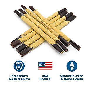 Best Bully Sticks All Natural Cheese Wrapped Beef Collagen Sticks - 12 Inch 12 Pack - Long Lasting Limited Ingredient Dog Chew - Supports Healthy Joints, Skin & Coat