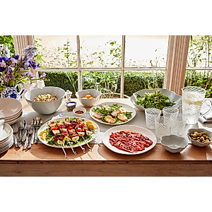 Portmeirion Sophie Conran Arbor Slotted Salad Spoon | 10-Inch | Made of Stainless Steel | Flatware Slotted Utensil | Serving Spoon for Party, Banquet, or Buffet | Kitchen Basics | Dishwasher Safe