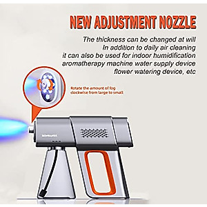 Handheld Induction Nano Fogger Machine，Sanitizer Spray Machine, Electrostatic Sprayer， Electrostatic Atomizer Sprayer，Cordless Nano Steam for Home Office Garden use (Gray)