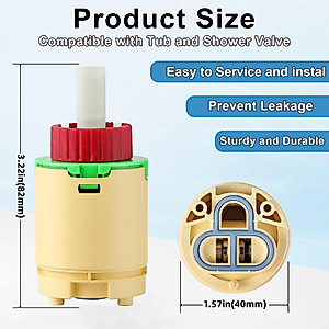 HJ-40 JL01GJ Shower Cartridge Replacement,40mm Faucet Cartridge Replacement,for Replaces Cartridge on Many Brands Tub and Shower Valve