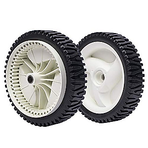 2 Pack Front Drive Wheels Replaces Craftsman Husqvarna 194231X427 532403111 Wheels 8"X1-3/4"