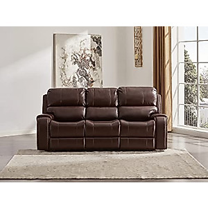 Signature Design by Ashley Latimer Power Reclining Sofa with Adjustable Headrest, Brown