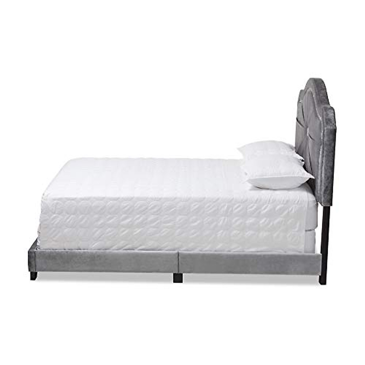 Baxton Studio Beds (Box Spring Required), Queen, Gray