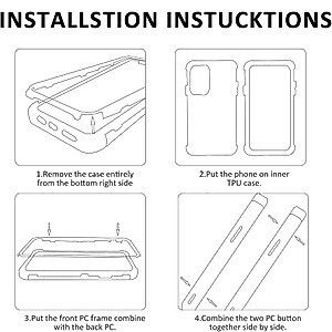 CCSamll for Xiaomi Redmi Note 12 5G Clear Case with Screen Protector, Slim Shockproof Soft TPU Bumper Full Body Protection Phone Cover Case for Xiaomi Redmi Note 12 5G/ Poco X5 QC Black