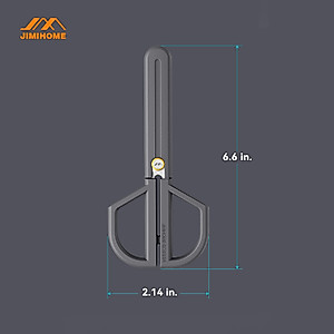 JIMIHOME Household Tool Essential Safety Craft Scissors Left Right Handed Tension Adjustable Protective Sheath Precision Light Duty Home Office Ground Blades Anti-slipping Resist Rusting
