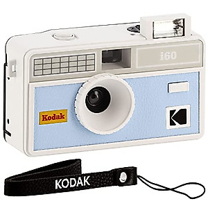 Kodak i60 Reusable 35mm Film Camera - Retro Style, Focus Free, Built in Flash, Press and Pop-up Flash (Baby Blue)
