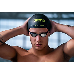 Arena Unisex Cobra Ultra Swipe Racing Swim Goggles for Men and Women Swipe Anti-Fog Technology Polycarbonate Mirror Lens, Silver/Black