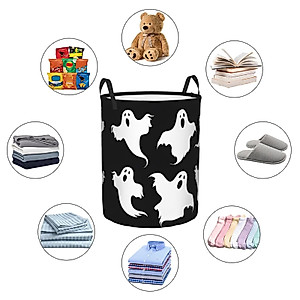 Mlmnbvc Laundry Baskets with Handles Waterproof Large Storage Basket, Collapsible Laundry Hampers, Laundry Room Organization & Apartment Essentials - Halloween Goth, Medium