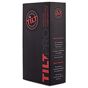 Tilt Pro Wireless Hydrometer and Thermometer Black: Patented Brewing Technology for Professional Brewers with High Accuracy for Beer, Wine, Cider, Mead & More