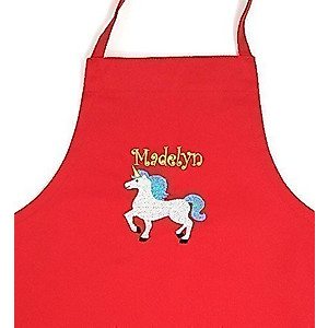 Personalized Kids Apron Embroidered With Name and Design
