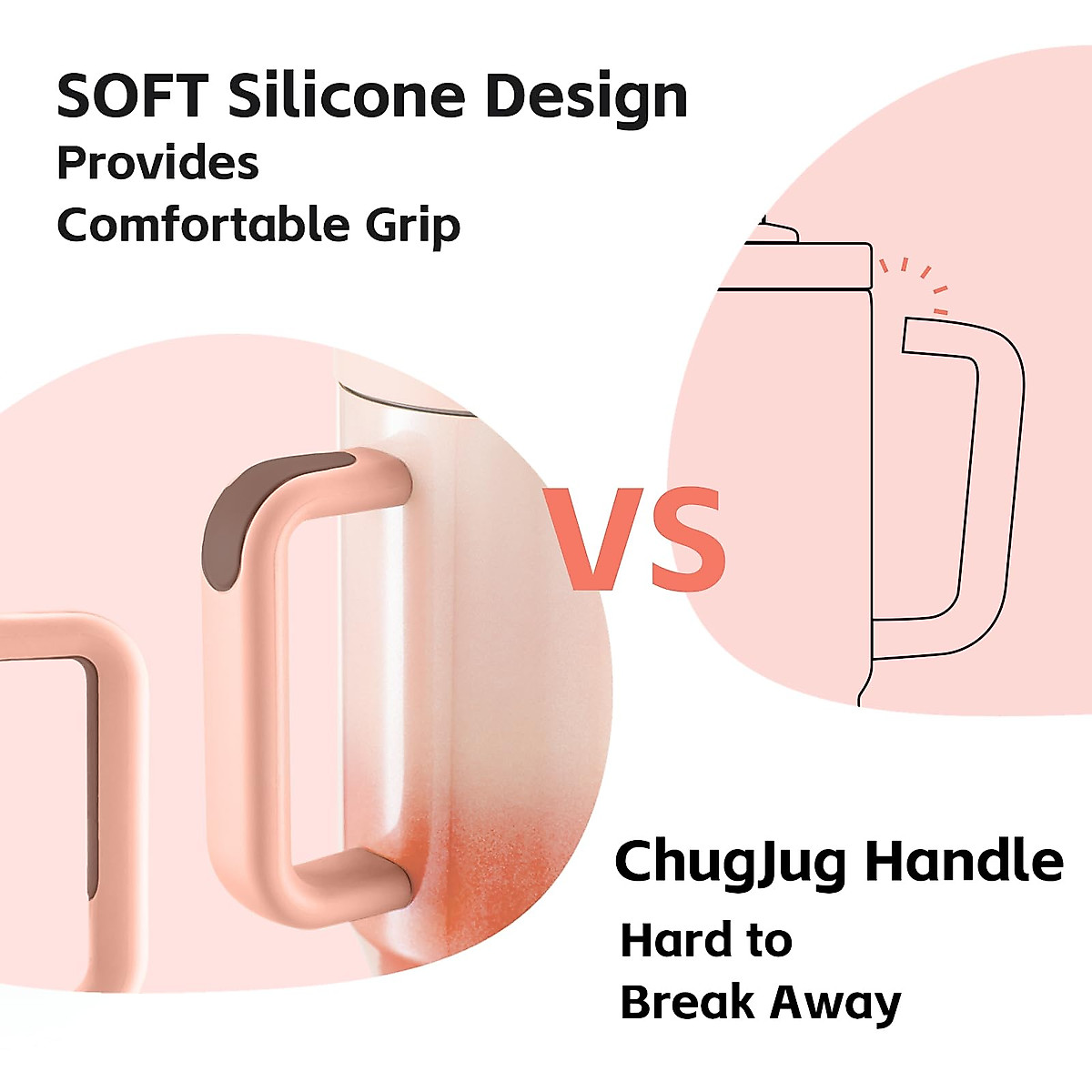 40 oz Tumbler with Handle and Straw Lid, Reusable Leak-Proof Insulated Tumblers, Stainless Steel Coffee Tumbler Cups, Travel Mug for Home Office, Keep Cold 24Hrs, Cup Holder Friendly(Sunset Glow)