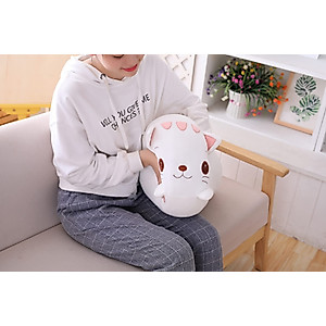 COSGOO Cute Plush Cat Stuffed Squishy Animal Cat Cylindrical Body Cat Pillow,Super Soft Cat Hugging Toy Pillow Kids Kawaii Sleeping Cat Pillow Gifts for Bedding Decor or Home Decor 24-Inch