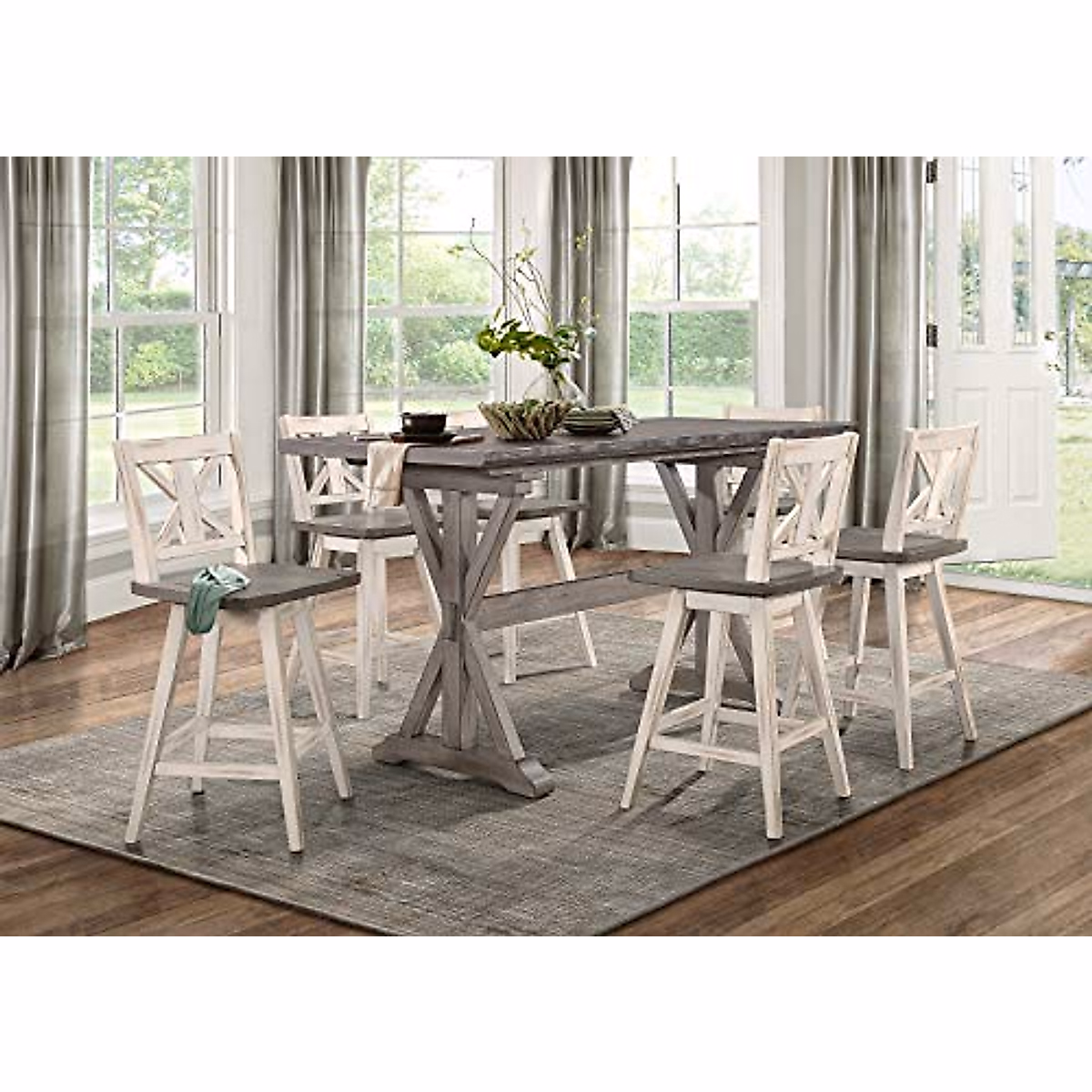 Homelegance Amsonia 72" x 30.5" Counter Height Table, Gray