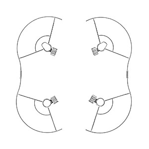 Xiaojikuaipao Propeller Guard, PRO Drone Quadcopter Accessory for DJI Mavic Mini 2, Grey, Set of 4