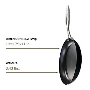 SCANPAN Professional 11” Fry Pan - Easy-to-Use Nonstick Cookware - Dishwasher, Metal Utensil & Oven Safe - Made in Denmark