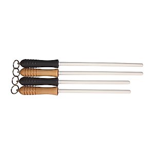 Idahone Fine Ceramic Sharpening Rod (10", Natural Handle)