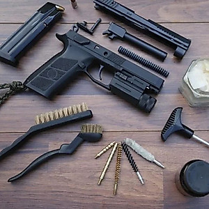 9mm Pistol Cleaning Kit Set Pocket Size Hand Gun Bore Brush for cal.38/357/9mm Pistol Cleaning