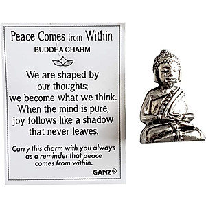 Ganz Peace Comes from Within Buddha Charm Pocket Token ~ 1 Token & Card