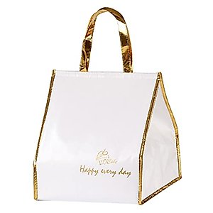BESTonZON Packing Cold Insulation Portable Plastic Food Pizza Warmer Bags Insulated Plastic Grocery Bags Delivery Warmer Bags Thermal Lunch Bag Insulated Grocery Bags Convenient Cake Bag