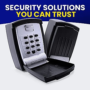 KeyGuard SL-590 Punch Button Key Storage Wall Mount Lock Box, Black Finish