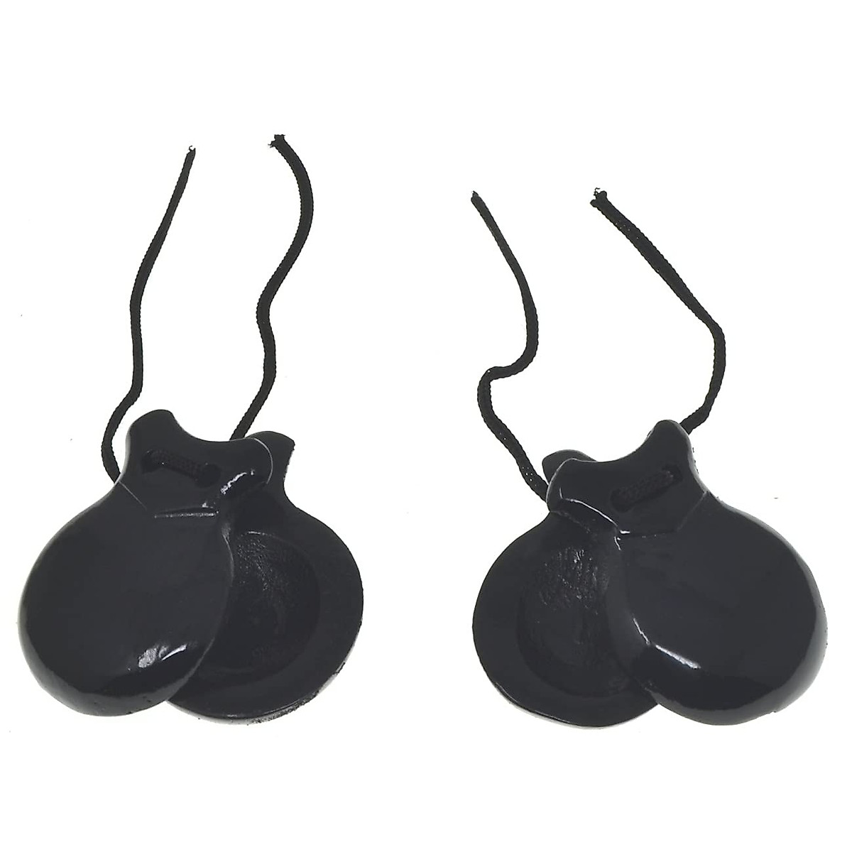 Black wooden castanets Spanish handmade castanets Traditional Spanish black color Souvenir gift from Spain Hand percussion castanets