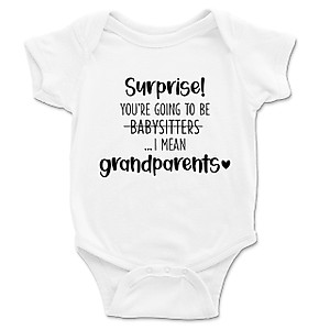 Surprise You're Going to be Grandparents Baby Announcement Bodysuit | Family New Pregnancy