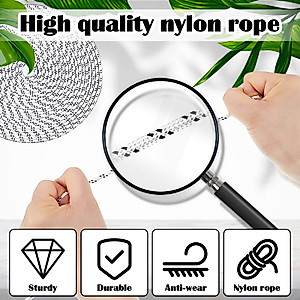 Woanger 2 Pcs Outdoor Patio Umbrella Cord Line Nylon Rope 40 ft Replacement String Parts for Patio Umbrella Base Outdoor Replacement Accessories(0.16'' Diameter)