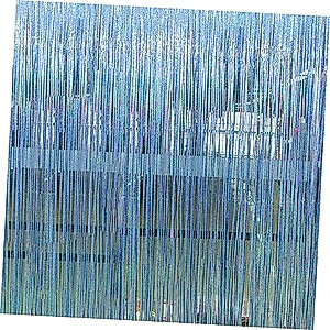 VOSAREA 1 Pack 2 Sets Foil Fringe Curtains Background rain Curtain Fringe Curtain Backdrop Gold foil Curtain Glitter Curtains Tassel Trim Party rain Curtain rain Curtain Background Metal