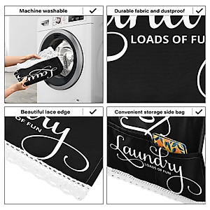 Laundry Loads Of Fun Machine Cover Dryer Top Covers Anti-Slip Fridge Dust Cover, Roller Washing Machine Top Cover Load