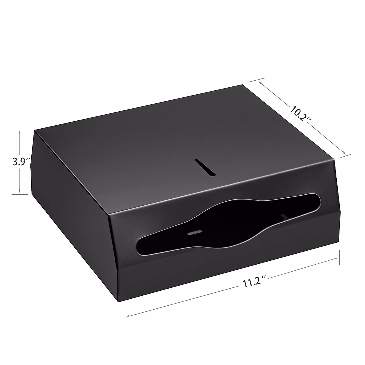 Paper Towel Dispenser Wall Mount Commercial, C Fold Multifold Hand Paper Towel Dispenser, Stainless Steel Tissue Holder (Matte Black)