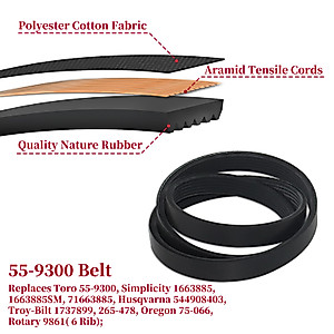 GELASKA 99-9313 Snow Blower Paddles with 55-8760 Scraper 55-9300 Drive Belt and Hardware Kit Replaces 125-1128, 55-9250, 55-9251, 88-0771 for Toro CCR 2000, CCR 2400, CCR 2500, CCR 3000 Snowthrowers