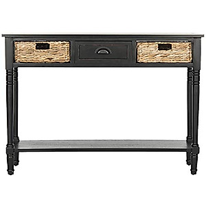 Safavieh Home Collection Christa Distressed Black 3-Drawer Storage Console Table