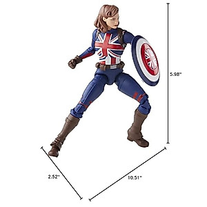 Avengers Marvel Legends Series 6-inch Scale Action Figure Toy Marvel’s Captain Carter, Premium Design, 1 Figure, 1 Accessory, and 2 Build-a-Figure Parts