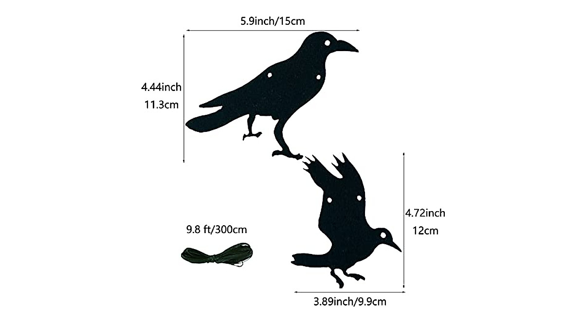 Spooky Black Felt Crow Garland for Halloween & Parties